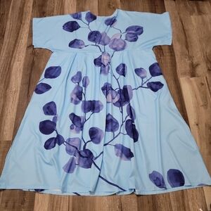 Dresses | Elegant Blue Floral Womens Dress | Poshmark